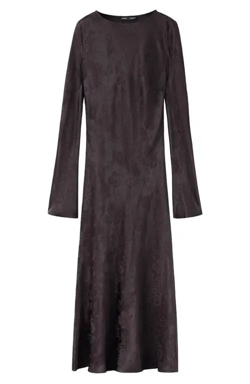 Mango Alegra Floral Long Sleeve Midi Dress
