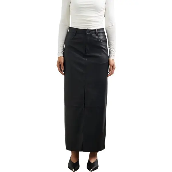 WEST 14TH Mercer Leather Maxi Skirt