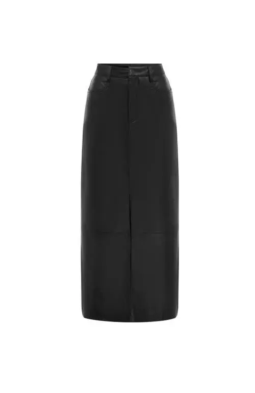 WEST 14TH Mercer Leather Maxi Skirt