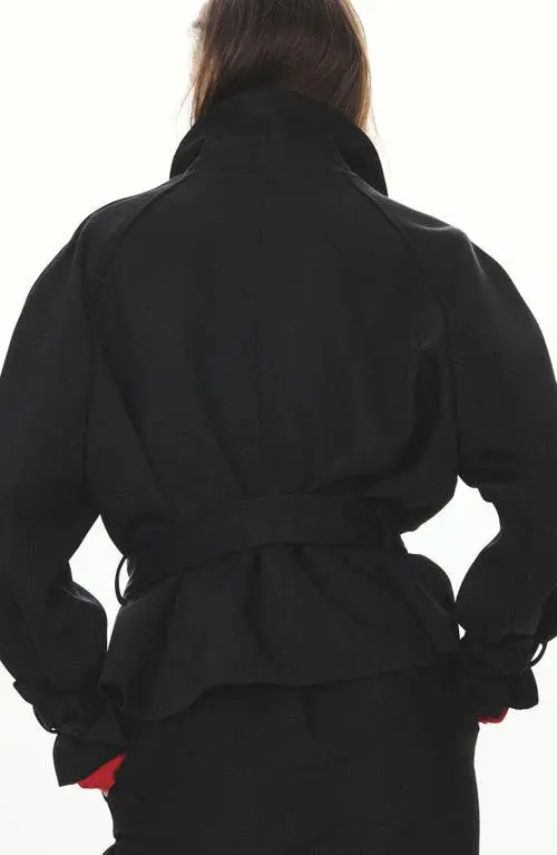 Mango Shirt Collar Belted Jacket