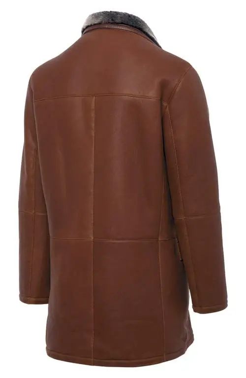 Allen Edmonds Genuine Shearling Leather Car Coat