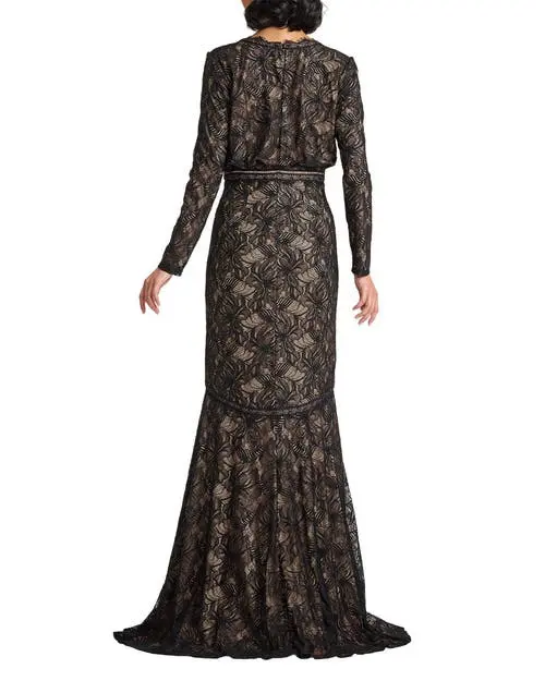 Tadashi Shoji Carelli Orchid Lace Gown