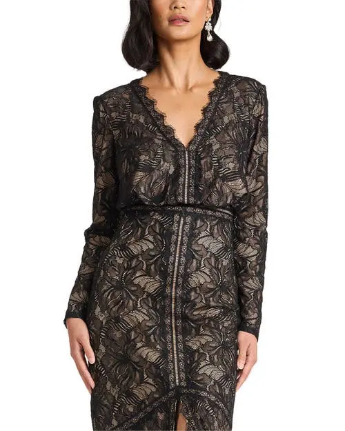 Tadashi Shoji Carelli Orchid Lace Gown