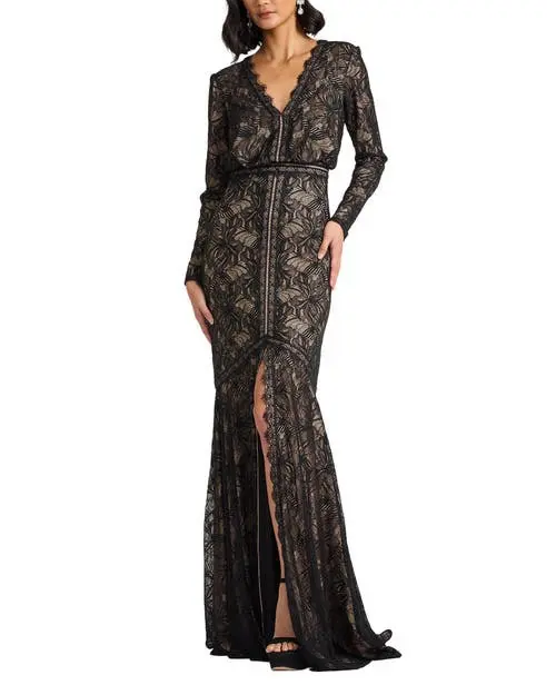 Tadashi Shoji Carelli Orchid Lace Gown