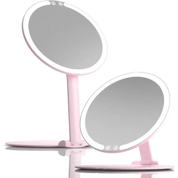 FANCII Abigail Led Travel Mirror - Pink