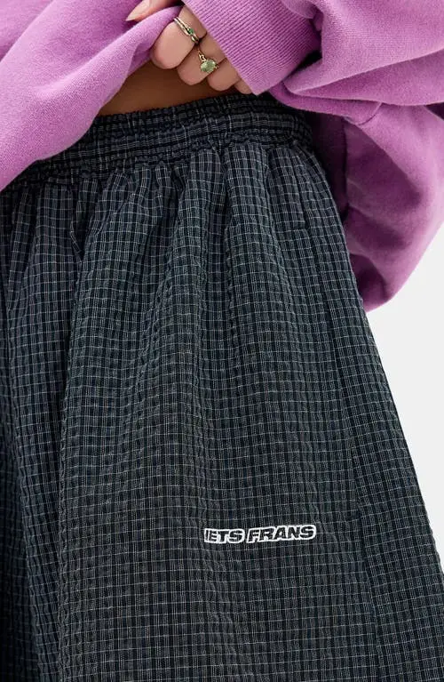 IETS FRANS Sid Microcheck Sweatpants - Navy