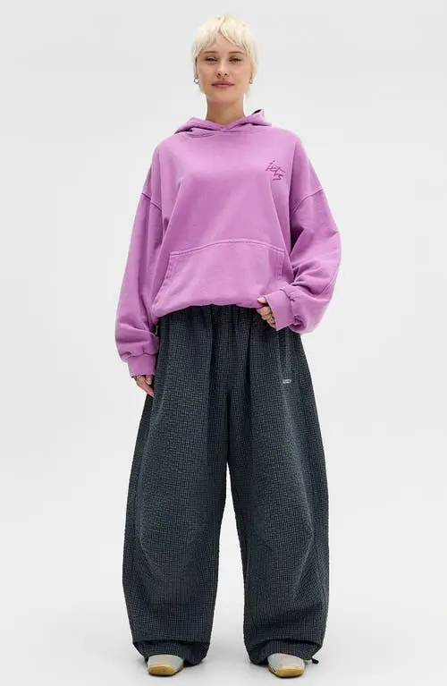 IETS FRANS Sid Microcheck Sweatpants - Navy