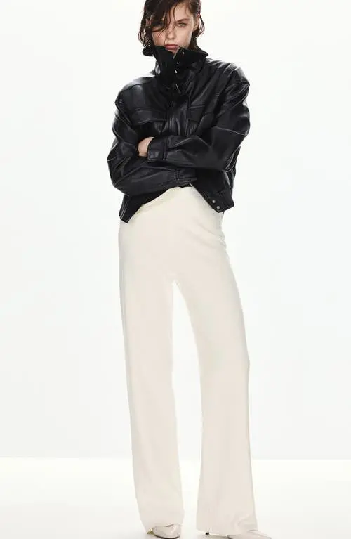 Mango Fine Knit Straight Leg Pants