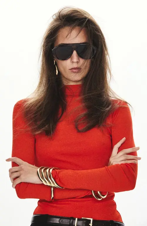 Mango Fitted Turtleneck T-shirt - Red