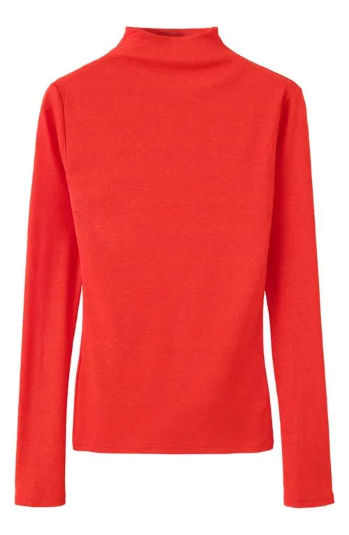 Mango Fitted Turtleneck T-shirt - Red