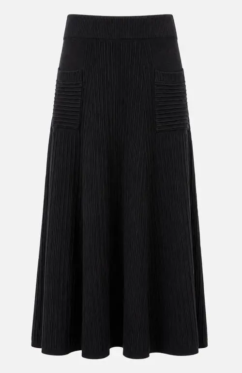 YUMI Knitted Midi Skirt