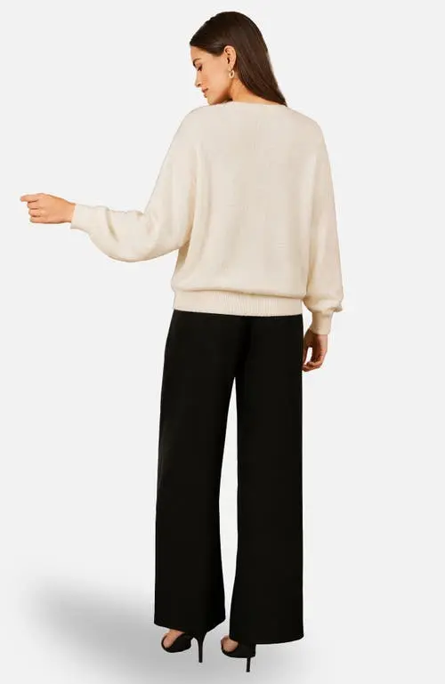 YUMI Sequin Bow Relaxed Jumper