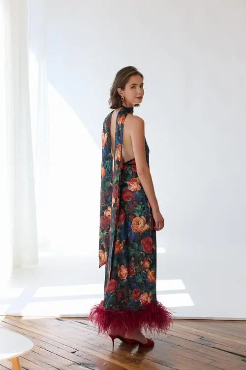 VASILIKI Maliya Feather Dress