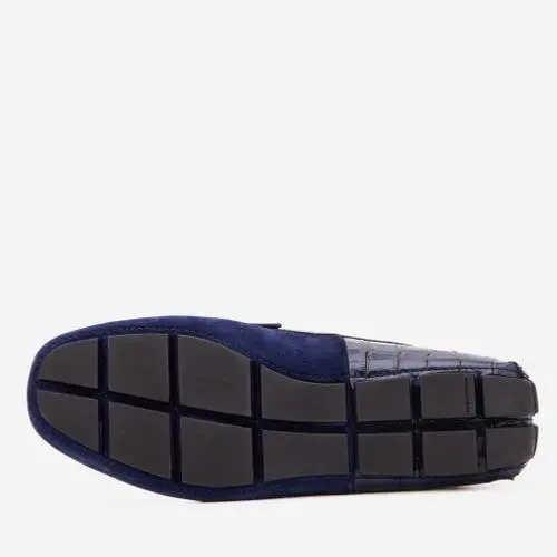 VINCI LEATHER SHOES The Lucento Suede Driver Loafer