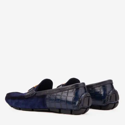 VINCI LEATHER SHOES The Lucento Suede Driver Loafer