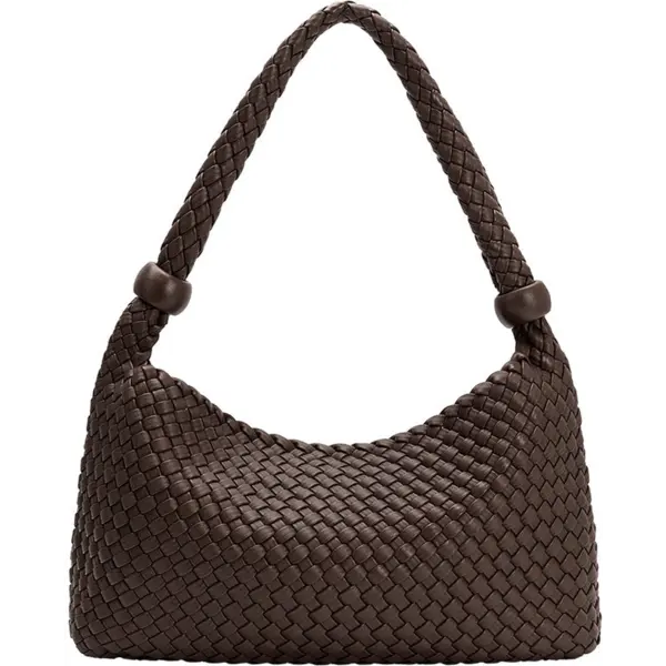MELIE BIANCO Quinn Recycled Vegan Leather Shoulder Bag - Espresso