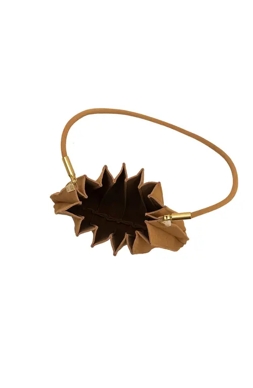 MELIE BIANCO Carrie Pleated Vegan Suede Shoulder Bag