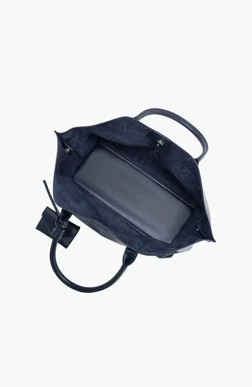 MELIE BIANCO Astrid Recycled Vegan Leather Tote Bag - Navy