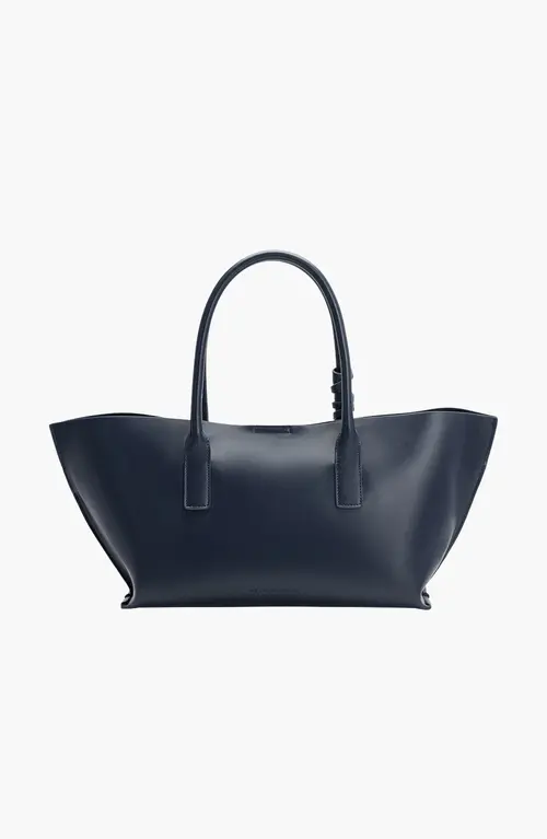 MELIE BIANCO Astrid Recycled Vegan Leather Tote Bag - Navy