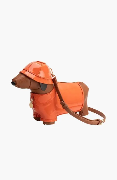 MELIE BIANCO Rain Dog Vegan Leather Crossbody Bag - Orange