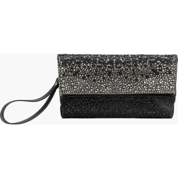 MELIE BIANCO Fayth Rhinestone Wristlet - Black