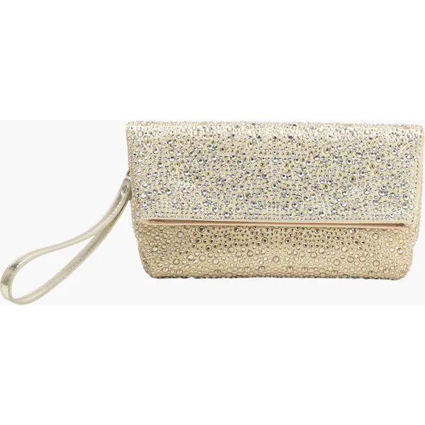 MELIE BIANCO Fayth Rhinestone Wristlet - Gold