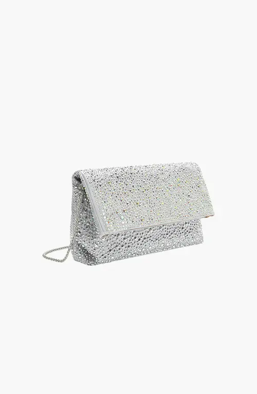 MELIE BIANCO Fayth Rhinestone Wristlet - Silver