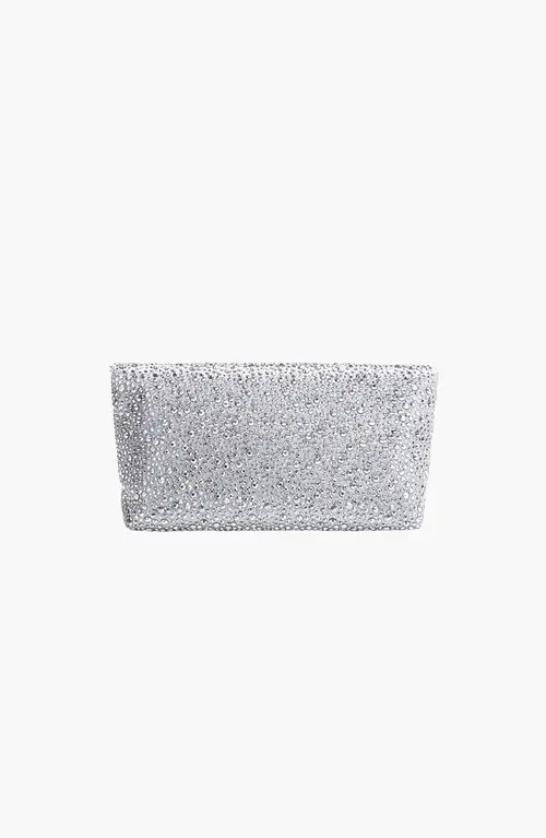 MELIE BIANCO Fayth Rhinestone Wristlet - Silver