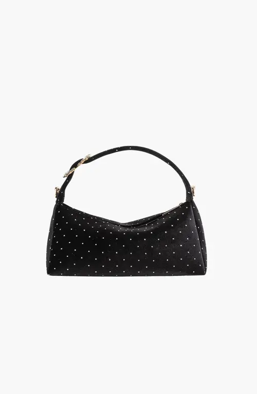 MELIE BIANCO Shanice Velvet Crossbody Bag - Black