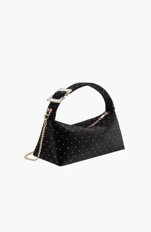MELIE BIANCO Shanice Velvet Crossbody Bag - Black