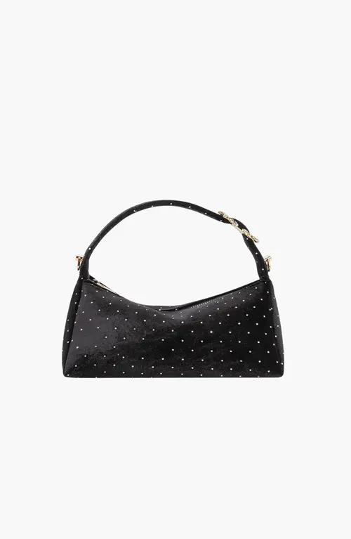 MELIE BIANCO Shanice Velvet Crossbody Bag - Black