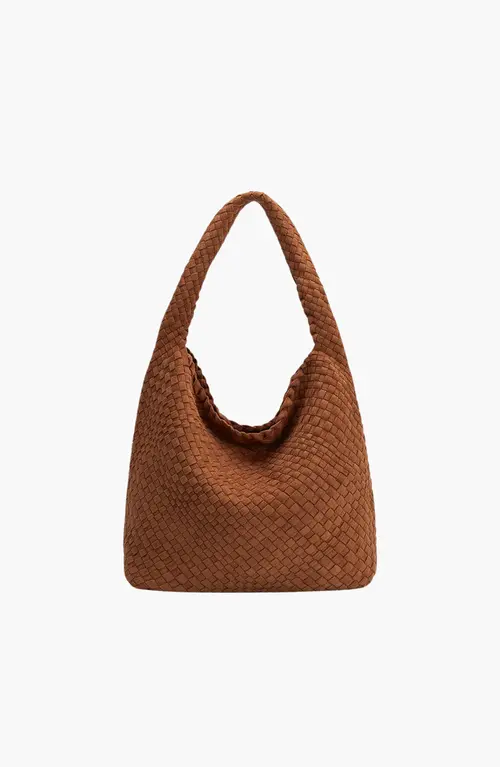 MELIE BIANCO Johanna Recycled Vegan Suede Shoulder Bag - Tan