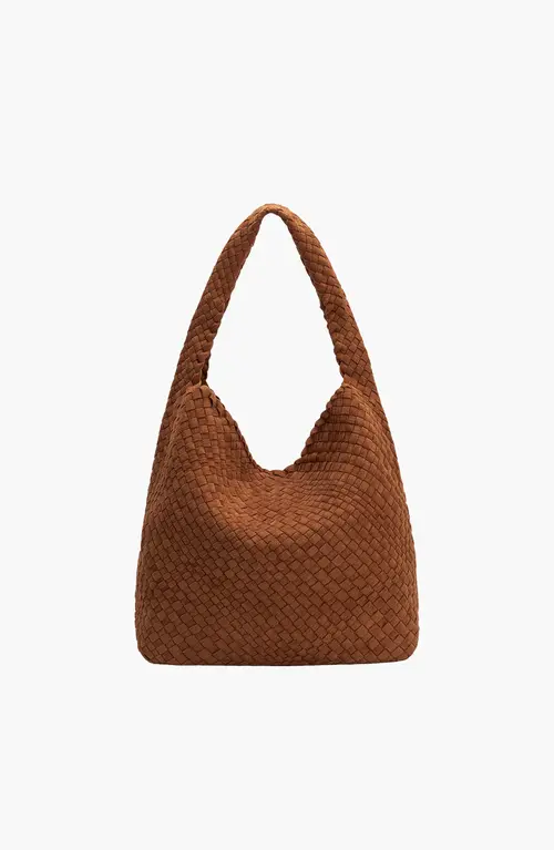 MELIE BIANCO Johanna Recycled Vegan Suede Shoulder Bag - Tan