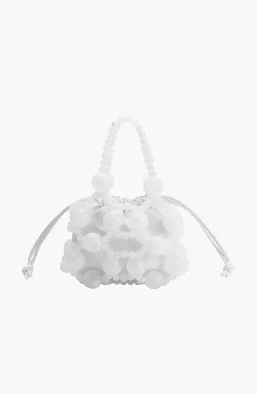 MELIE BIANCO Bobby Beaded Top Handle Bag - White