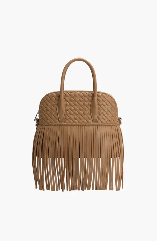 MELIE BIANCO Halle Recycled Vegan Leather Top Handle Bag - Mocha