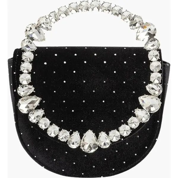MELIE BIANCO Trudie Velvet Crossbody Bag - Black