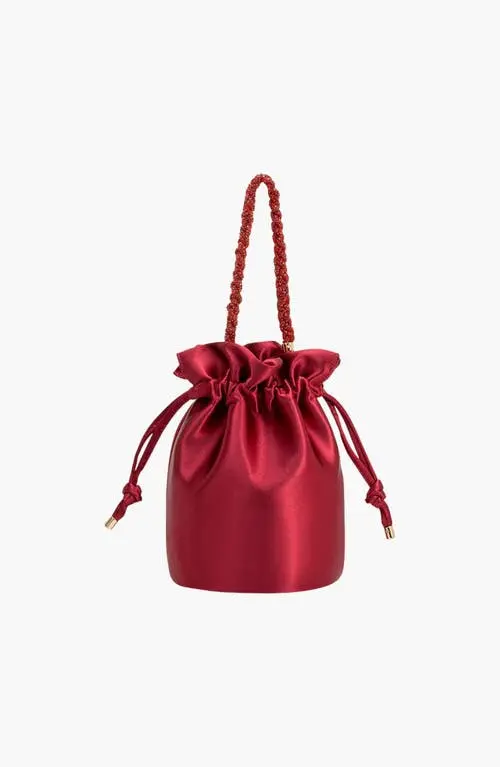 MELIE BIANCO Jeane Satin Top Handle Bag - Red