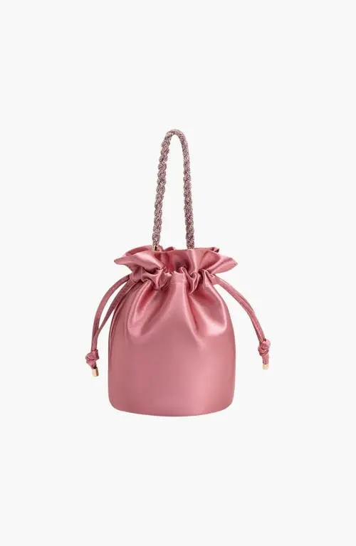 MELIE BIANCO Jeane Satin Top Handle Bag - Rose