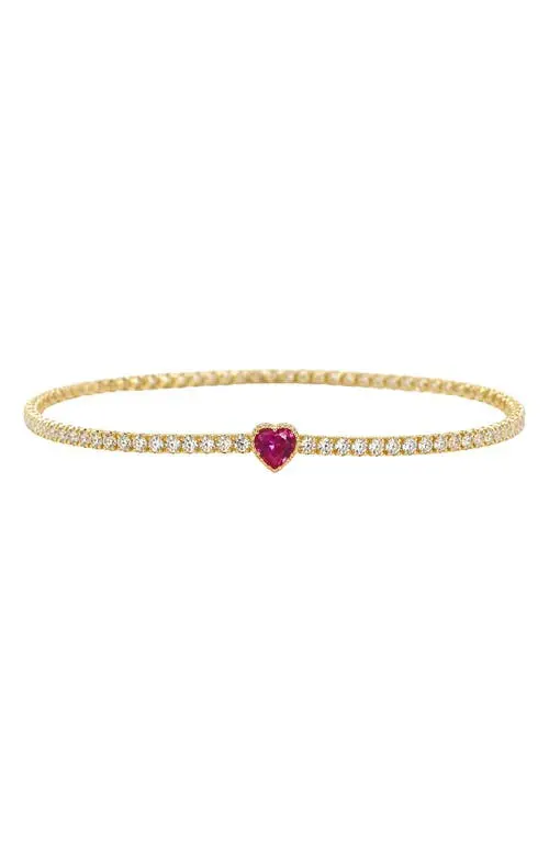 Argento Vivo Heart Tennis Bracelet
