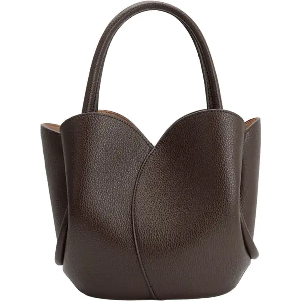 MELIE BIANCO Tulip Recycled Vegan Top Handle Bag - Chocolate