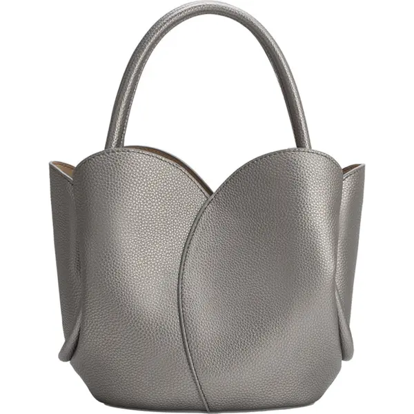 MELIE BIANCO Tulip Recycled Vegan Top Handle Bag - Pewter