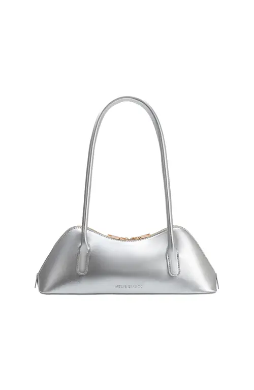 MELIE BIANCO Dakota Recycled Vegan Shoulder Bag - Silver