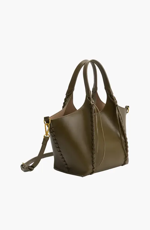 MELIE BIANCO Belinda Recycled Vegan Leather Tote Bag - Olive