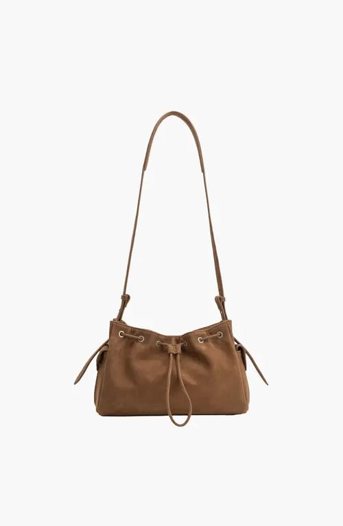 MELIE BIANCO Rhuby Recycled Vegan Suede Shoulder Bag - Camel