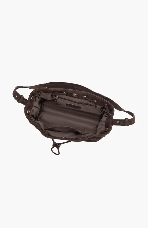 MELIE BIANCO Rhuby Recycled Vegan Suede Shoulder Bag - Chocolate