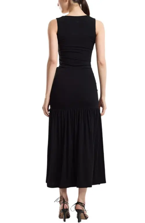 Cynthia Rowley V-neck Ruched Midi Dress