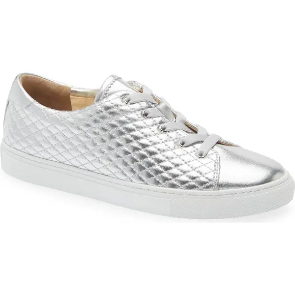 Robert Zur Nova Leather Sneaker - Silver Metallic