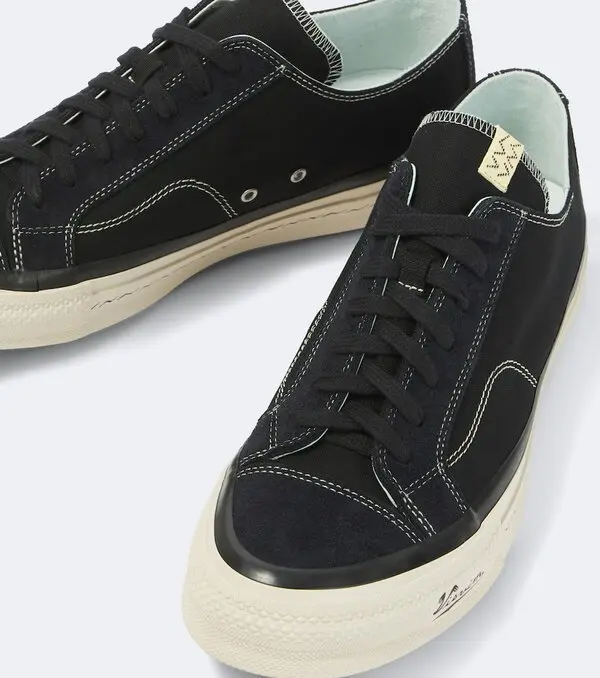 Visvim Nolan Suede-trimmed Canvas Sneakers - Black