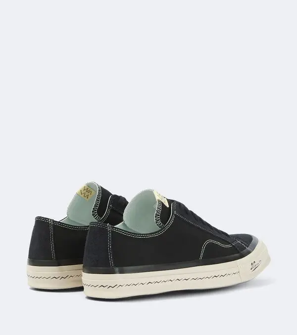 Visvim Nolan Suede-trimmed Canvas Sneakers - Black