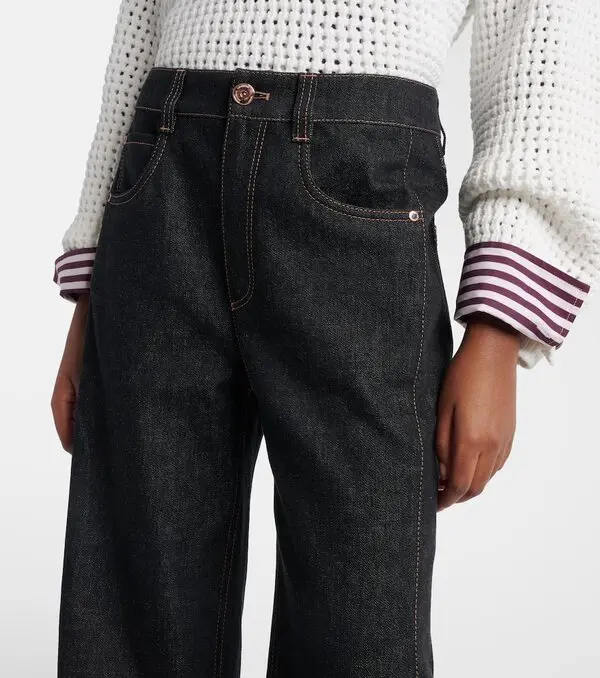 Brunello Cucinelli Wide-leg Jeans - Black